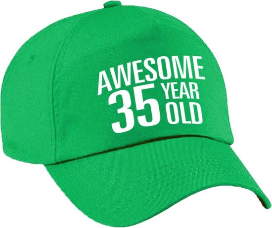 Awesome 35 year old verjaardag pet / cap groen voor dames en heren ...