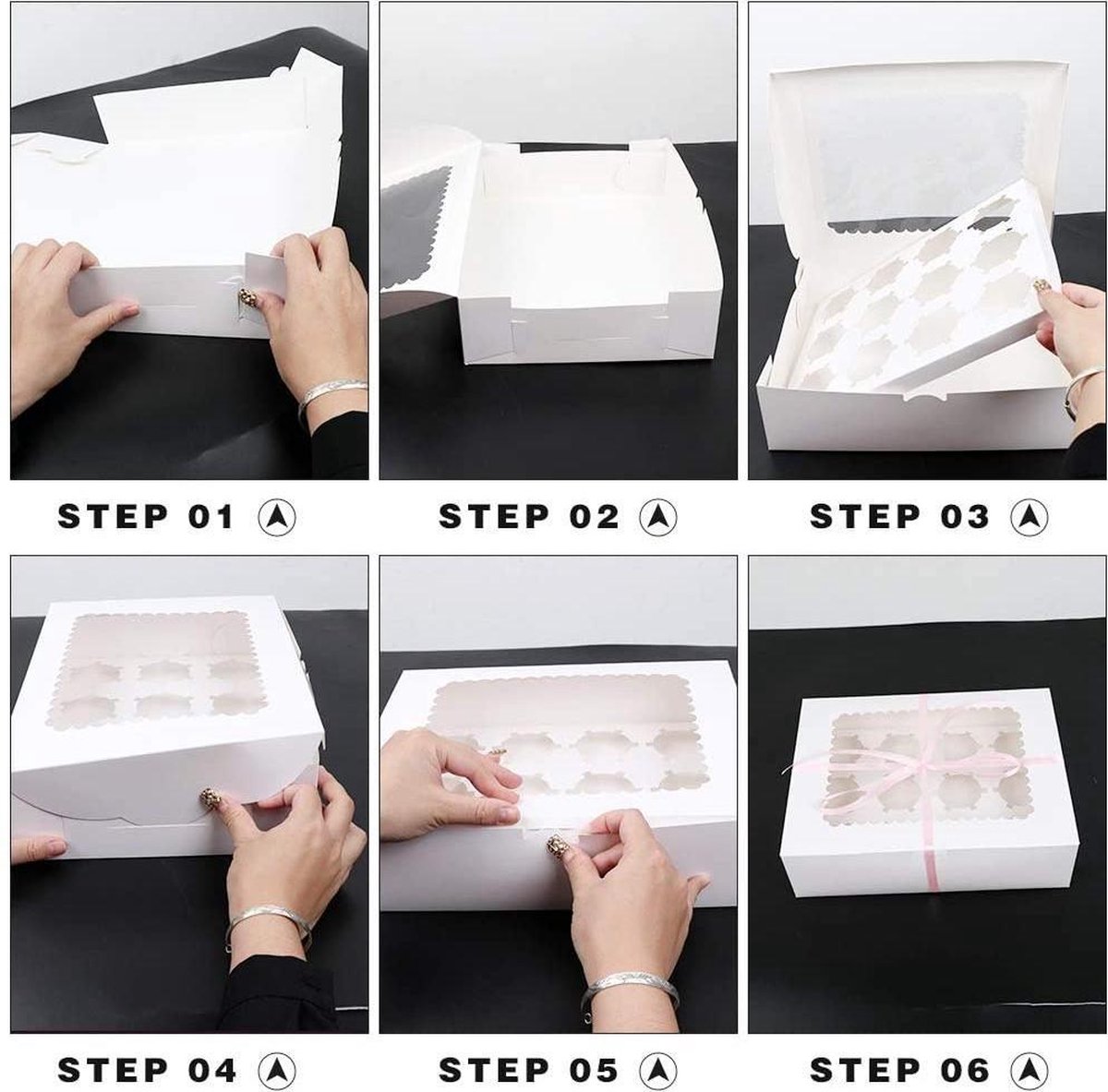 Taartdozen Cupcake Doos 12 cupcakes Diamond Bakery - Wit - Bakkerij ...