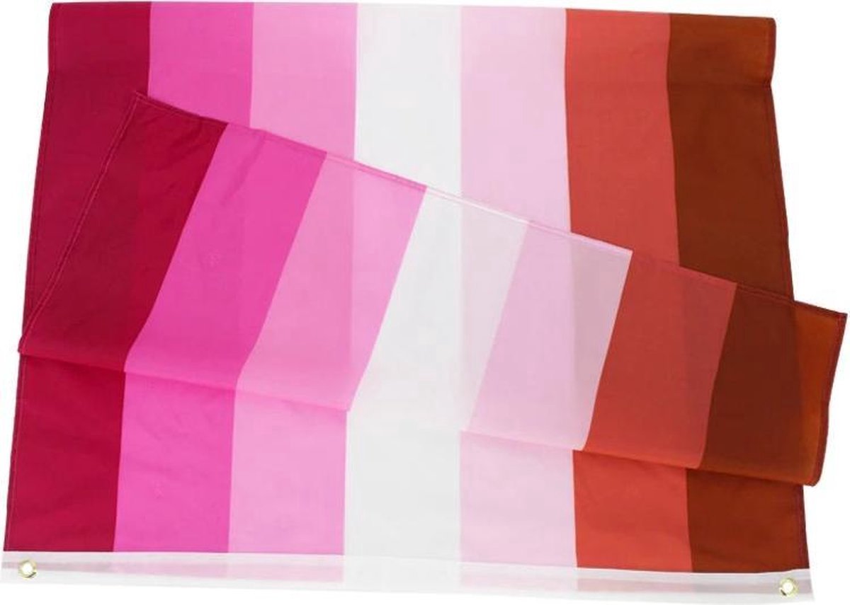 Lesbische Vlag - 90 x 150 cm - Gaypride - LGBT vlag - Rainbow Flag - Volledig Polyester | bol.com