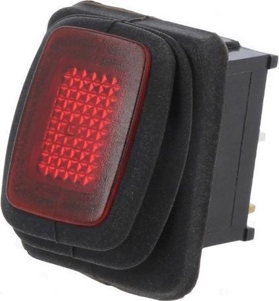 Schakelaar - Rood - 12V - 16A - Verlicht | bol.com
