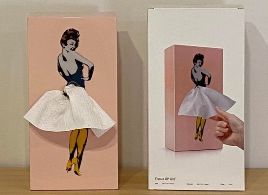 Luf Design Tissue Up Girl Tissuedispenser - Roze | bol.com