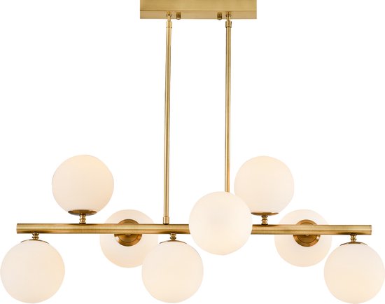 SK lighting 4075-8AS - Modern Hanglamp met opaalglas - 8xE14 - B:40 x L ...