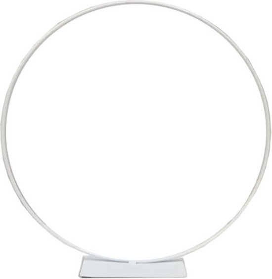 Metalen ring WIT op ijzeren voet, 40cm | bol.com