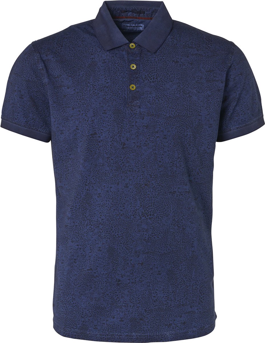 No-Excess - Polo Print Donkerblauw - Modern-fit - Heren Poloshirt Maat ...