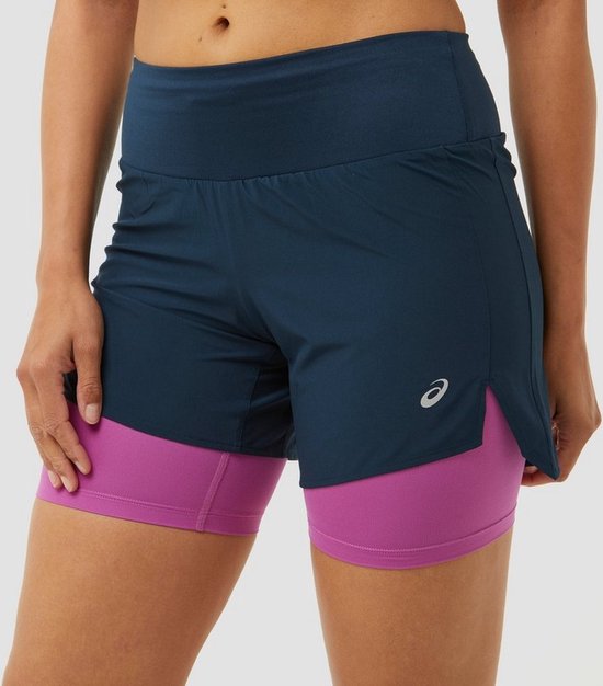 Asics Hardloopshort 2-N-1 5.5 Inch Dames - Maat M | bol.com
