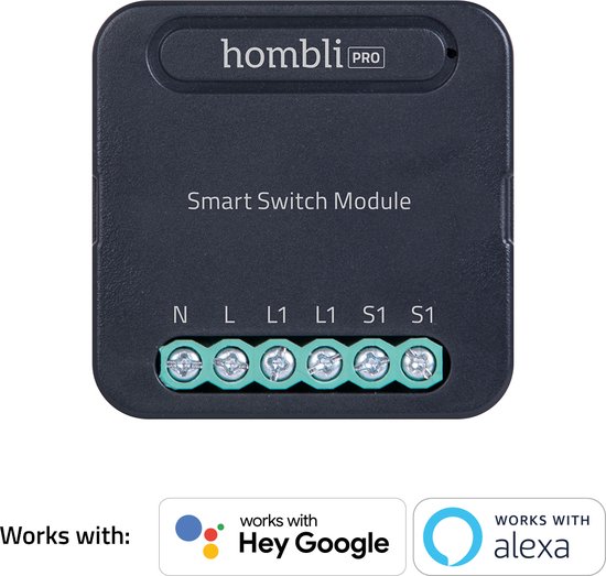 Hombli Smart Switch Module | Retrofit Wifi schakelaar voor enkele ...