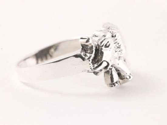 Zilveren ring met olifant - maat 17.5 | bol
