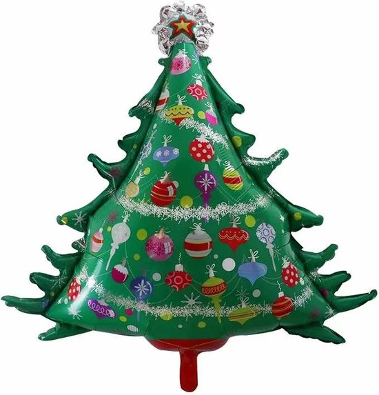 Kerst Ballon met rietje ,Kerstboom , New Year Ballon, Christmas Ballon ...