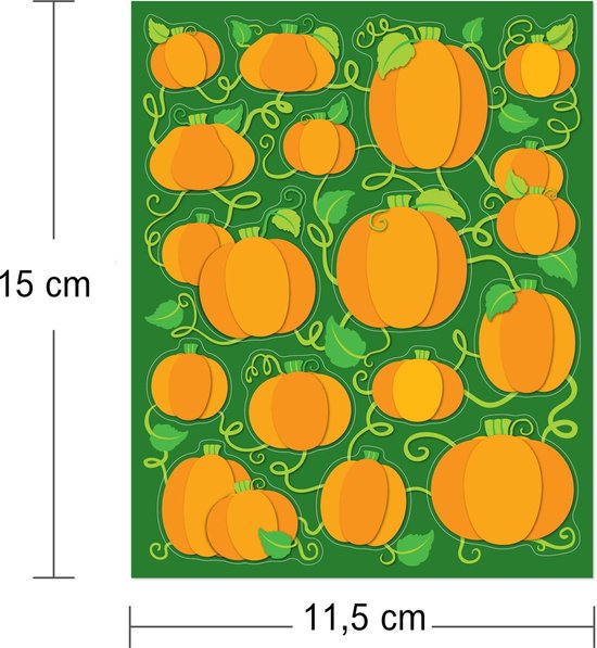 Pompoen Stickers - 96 Halloween Pompoenstickers Groot - Knutselstickers ...