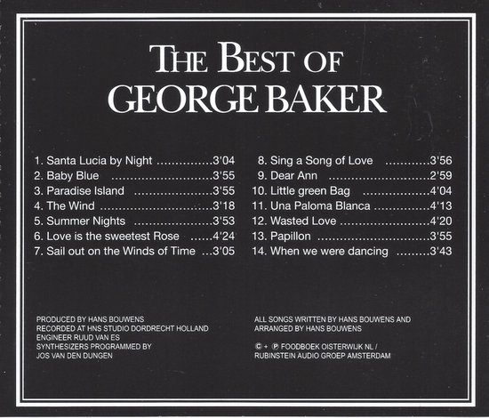 The Best Of George Baker, George Baker | Muziek | bol