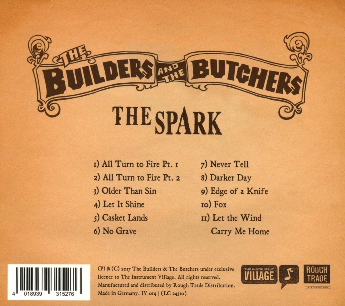 Builders & The Butchers - The Spark (CD), Builders & The Butchers | CD ...