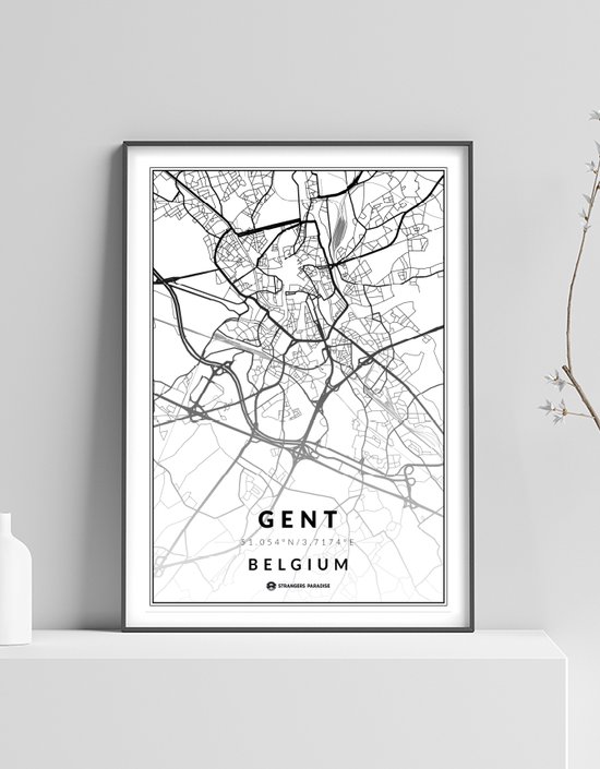City map Gent 50x70 Stadsposter | bol.com