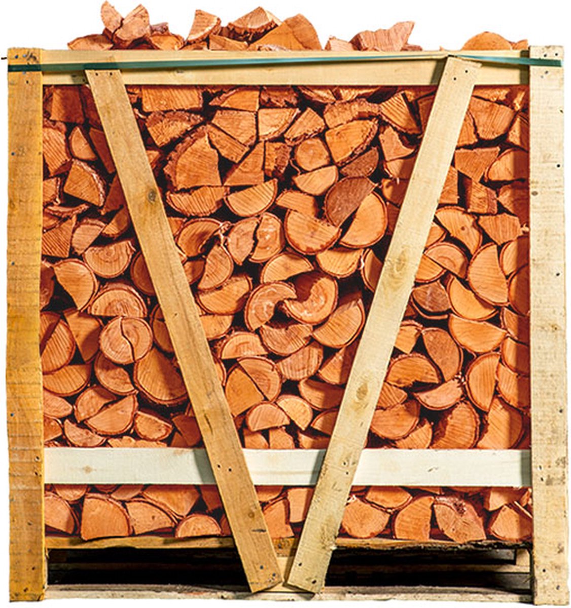 Haardhout Elzenhout Halve Pallet - 1 kuub (1m³) - Ovengedroogd ...