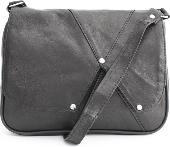 Leren schoudertas voor dames / Leren Crossbodytas dames / Echte leer ...