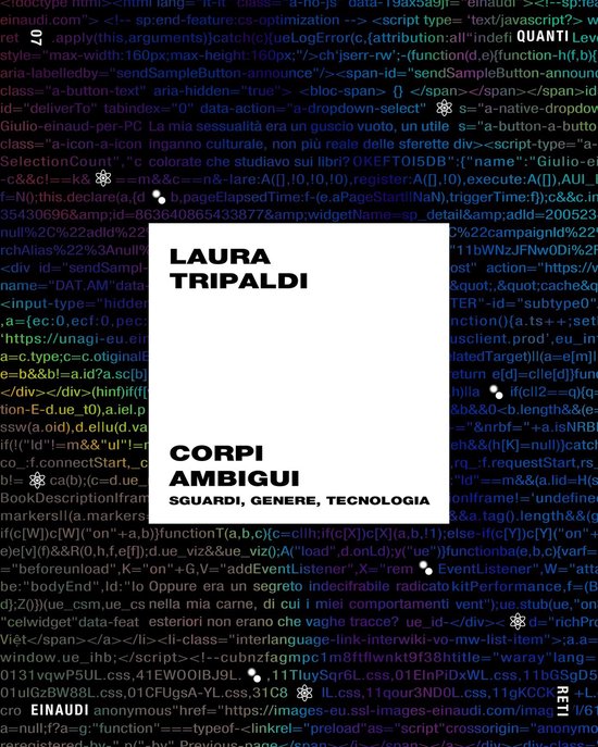 Quanti Einaudi 10 - Corpi ambigui (ebook), Laura Tripaldi | 9788858438169 | Boeken | bol