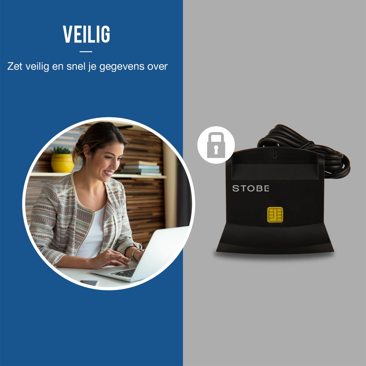 STOBE eID Kaartlezer België - Identiteitskaartlezer & multi Card Reader ...