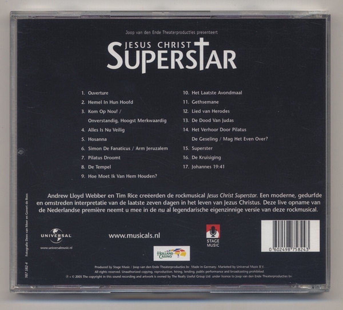 Jesus Christ Superstar - Nederlandse Musical, Bob Bingham | CD (album ...