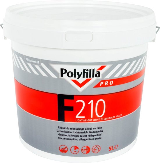 Polyfilla Pro F210 - Gebruiksklaar lichtgewicht vulmiddel voor binnen ...