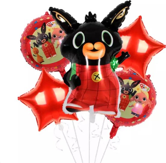 BING-SET ballons en aluminium (5 pièces) Décoration de party dessin ...