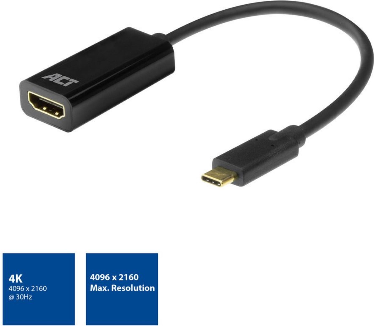 ACT USB C naar HDMI Adapter - 4K@60Hz - Sluit een additionele Monitor ...