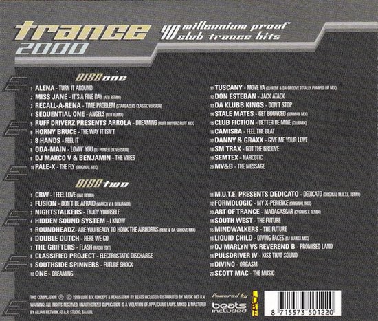 Trance 2000 (2 Cd's), various artists | CD (album) | Muziek | bol