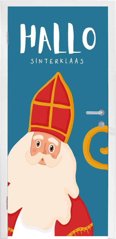 Deursticker Sinterklaas - Quotes - Sint - Hallo Sinterklaas - 75x205 cm ...