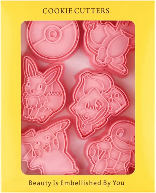 koekjes uitstekers Pokemon - 6 stuks - koekjesvorm - uitsteekvorm ...