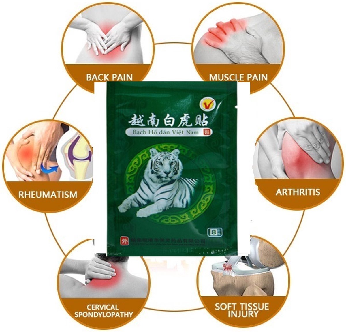 Sensefit - Warmte pleister 8 STUKS - Pain relief patch ...