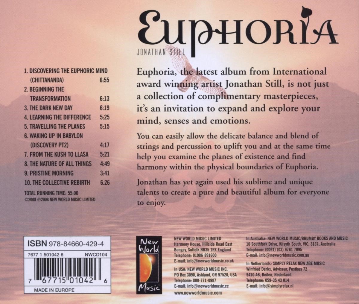 Jonathan Still - Euphoria (CD), Jonathan Still | CD (album) | Muziek ...