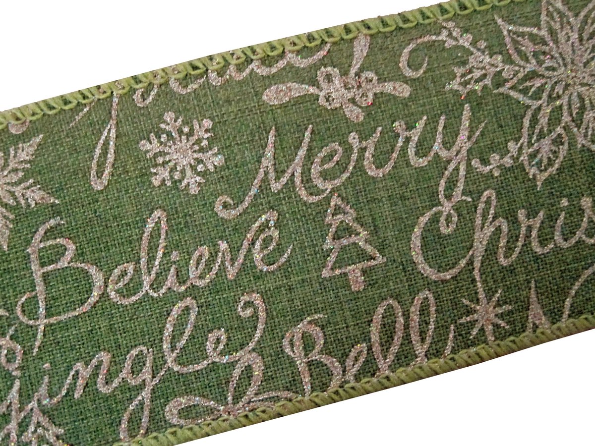 Kerst Lint met IJzerdraad | Jute Burlap Look Lint | Luxe Weefband 63mm ...