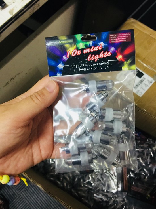 Megatopper - Led Lampjes Rood - 10 stuks - Knoopcel Batterijen - Ballon ...