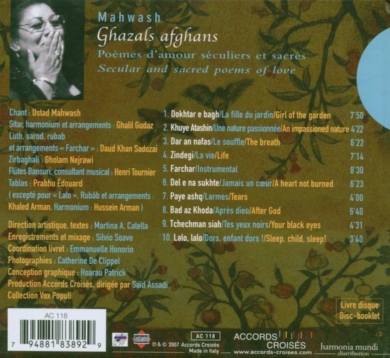 Ustad Mahwash - Ghazals Afghans (CD), Ustad Mahwash | Muziek | bol