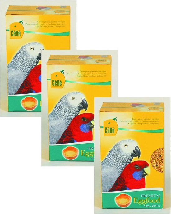 Cede Eivoer Grote Parkiet Papegaai - Vogelvoer - 3 x 1 kg | bol