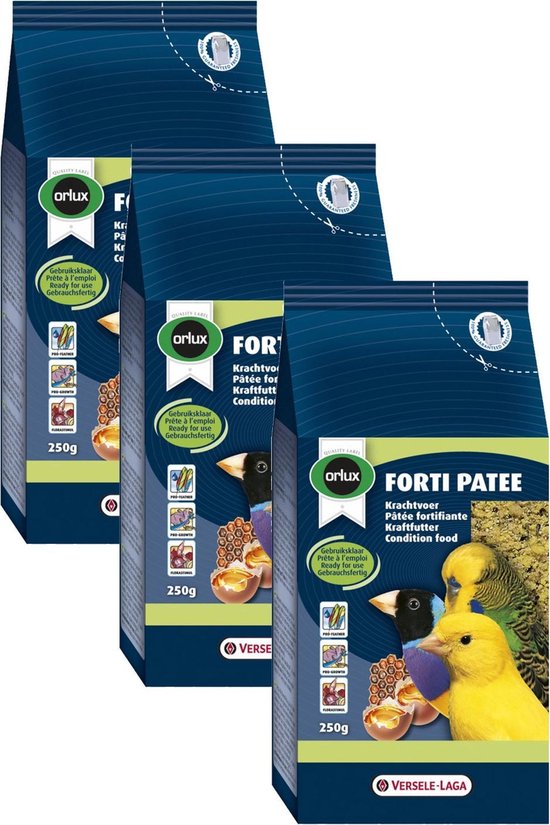Versele-Laga Orlux Forti Patee Krachtvoer - Vogelvoer - 3 x 250 g | bol