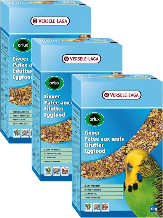 Versele-Laga Orlux Eivoer Droog Parkieten - Vogelvoer - 3 x 1 kg | bol