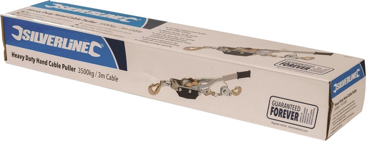 Silverline Hand Treklier - Heavy Duty - 3500 kilo - 3 meter Kabel | bol.com