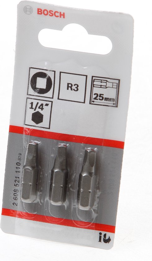 "BIT 4-KANT 3 XH 1/4"" 25MM (3)" | bol