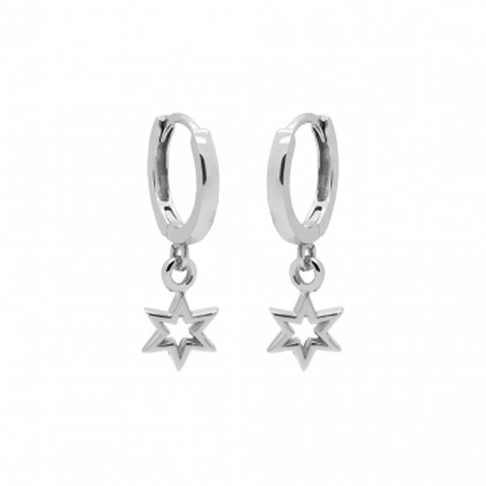 Karma hinged hoops symbool symbols 6 point open star Zilver A56S | bol.com