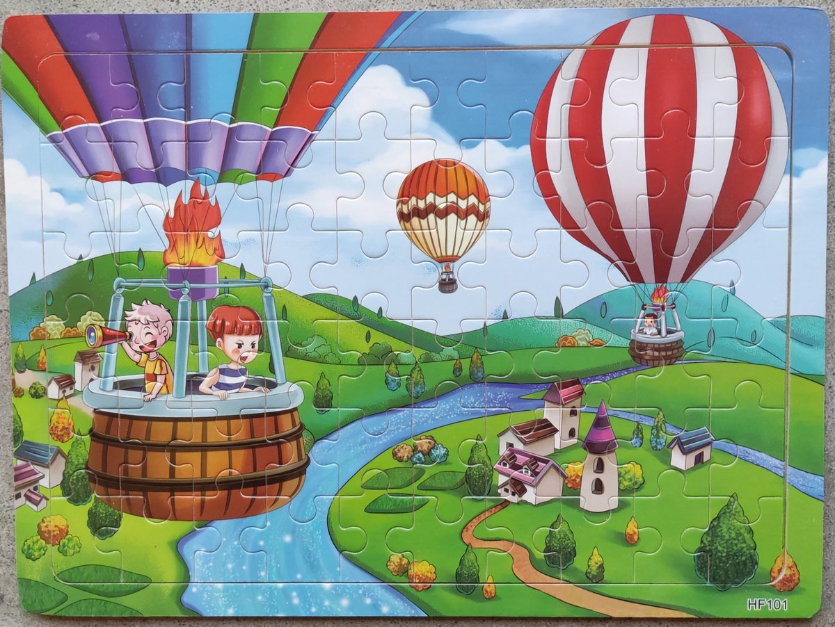 Houten Puzzels-60 Stuk-Legpuzzel-Educatief-Kinderen-Kleuters ...