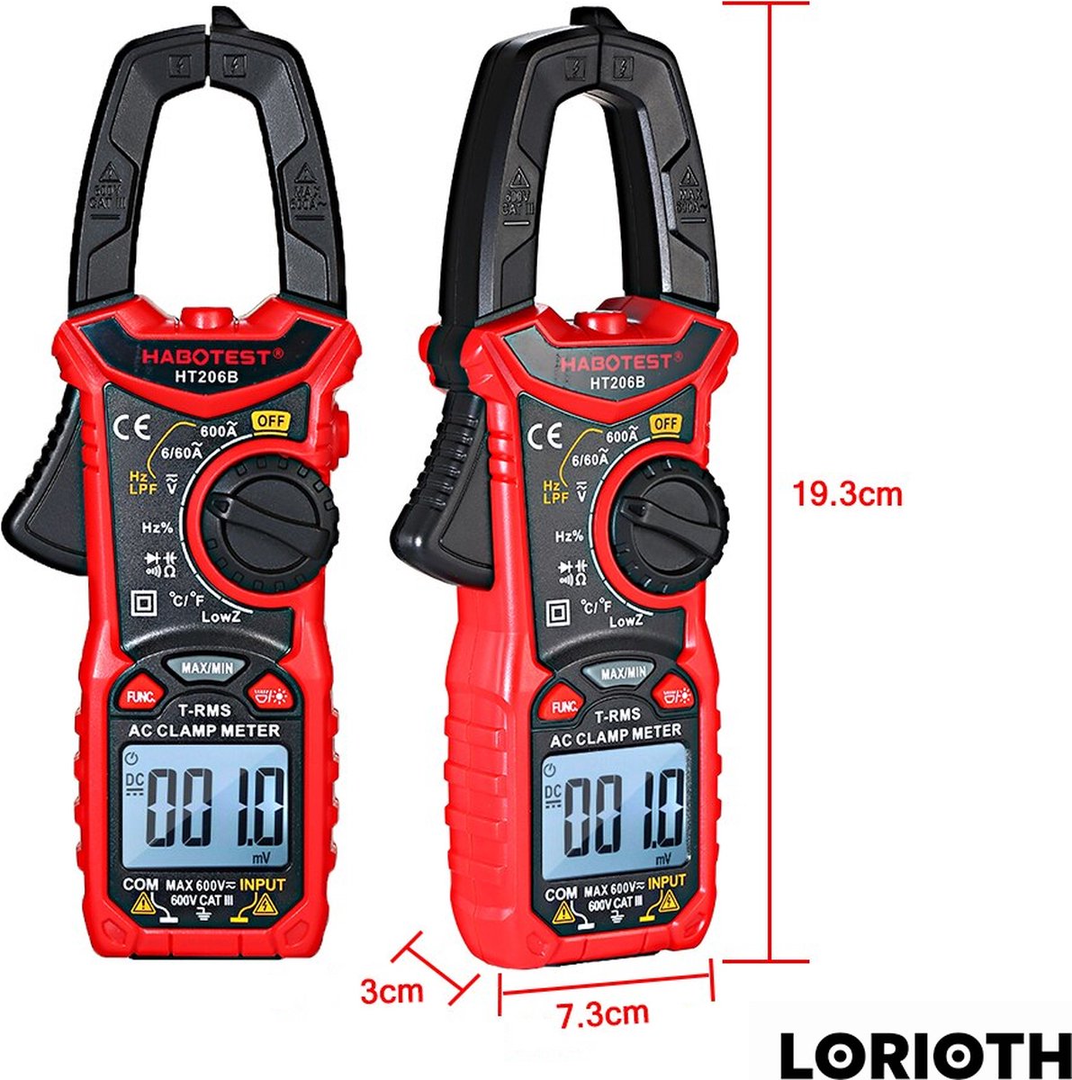 LORIOTH® Stroomtang - Ampèretang - Tang Meter Stroom - Elektrisch ...
