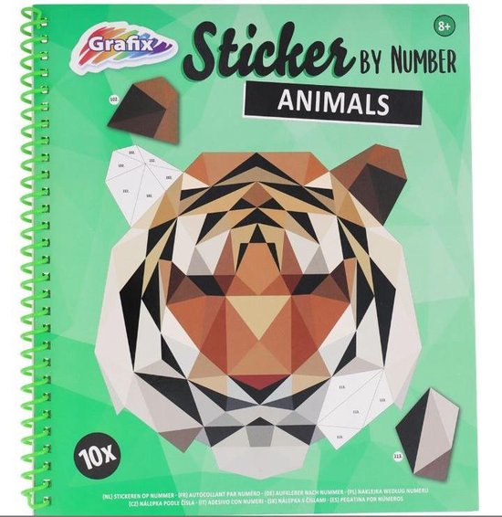 Grafix - Stickeren op nummer - ''Dieren'' - Sticker kinderen - Stickers ...