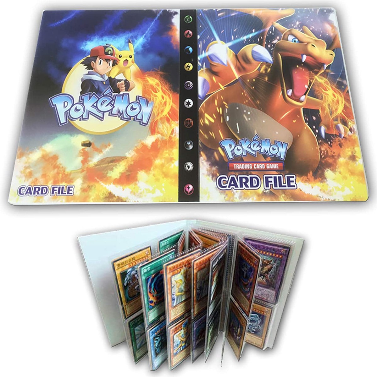 Pokémon Verzamelmap Charizard, Ash & Pikachu - Pokemon 240 Kaarten Map ...