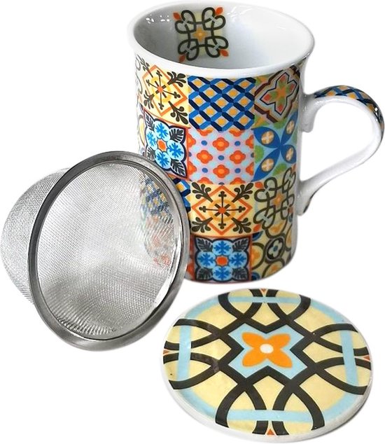 Thee mok / Thee tas met filter voor het bereiden van verse thee | bol.com