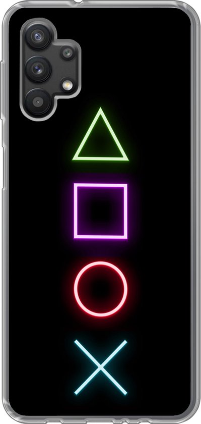 Samsung Galaxy A32 5G hoesje - Gaming - Neon - Console - Zwart ...