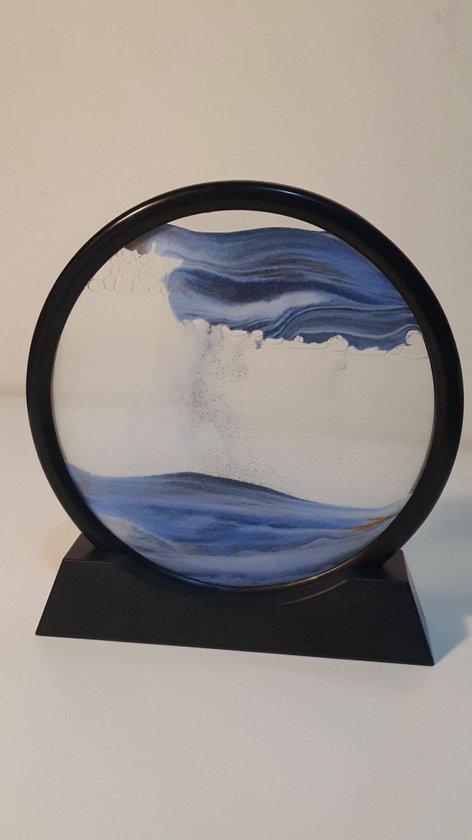 Bewegende Zandkunst In Glas 20 x 20 cm Blauw - Zandlandschap ...