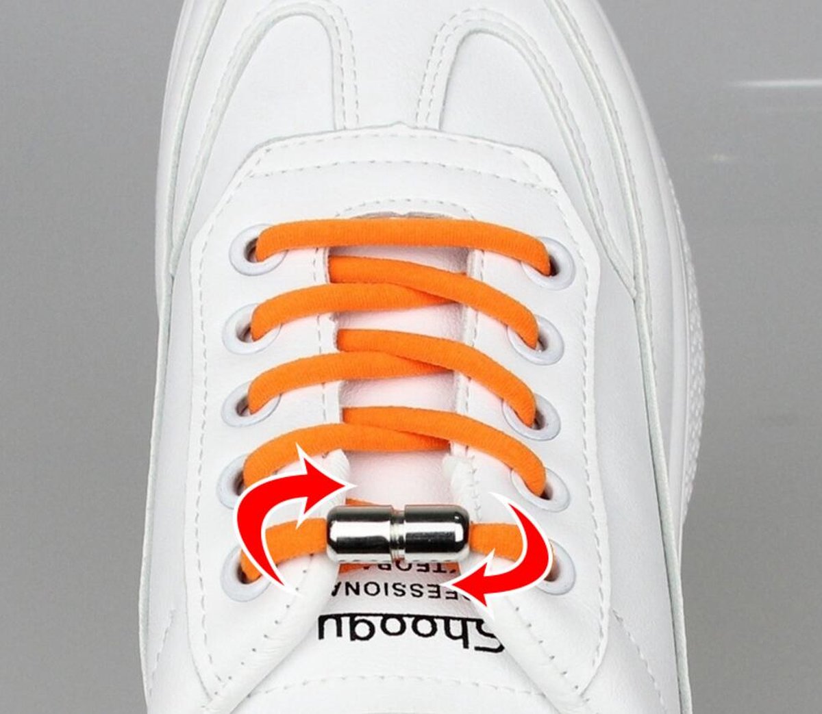 Elastische Veters Zonder Strik - Voor Kinderen en Volwassenen - Grijs ...