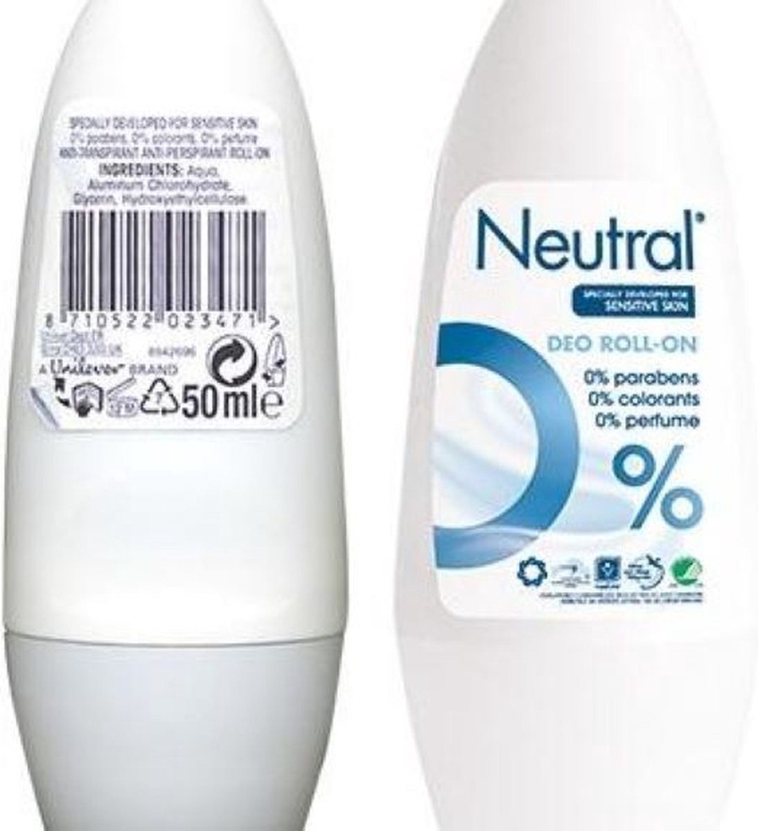 Neutral deodorant roller antitranpirant 50 ml 2 stuks | bol