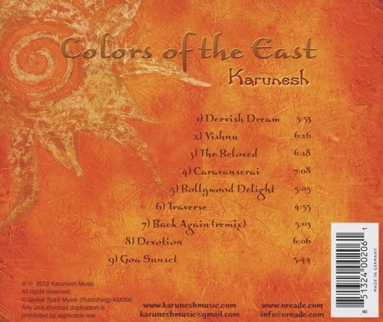 Karunesh - Colors Of The East (CD), Karunesh | Muziek | bol
