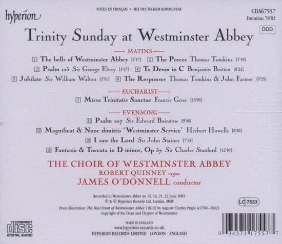 Robert Quinney, Choir Of Westminster Abbey, James O'Donnell - Trinity ...