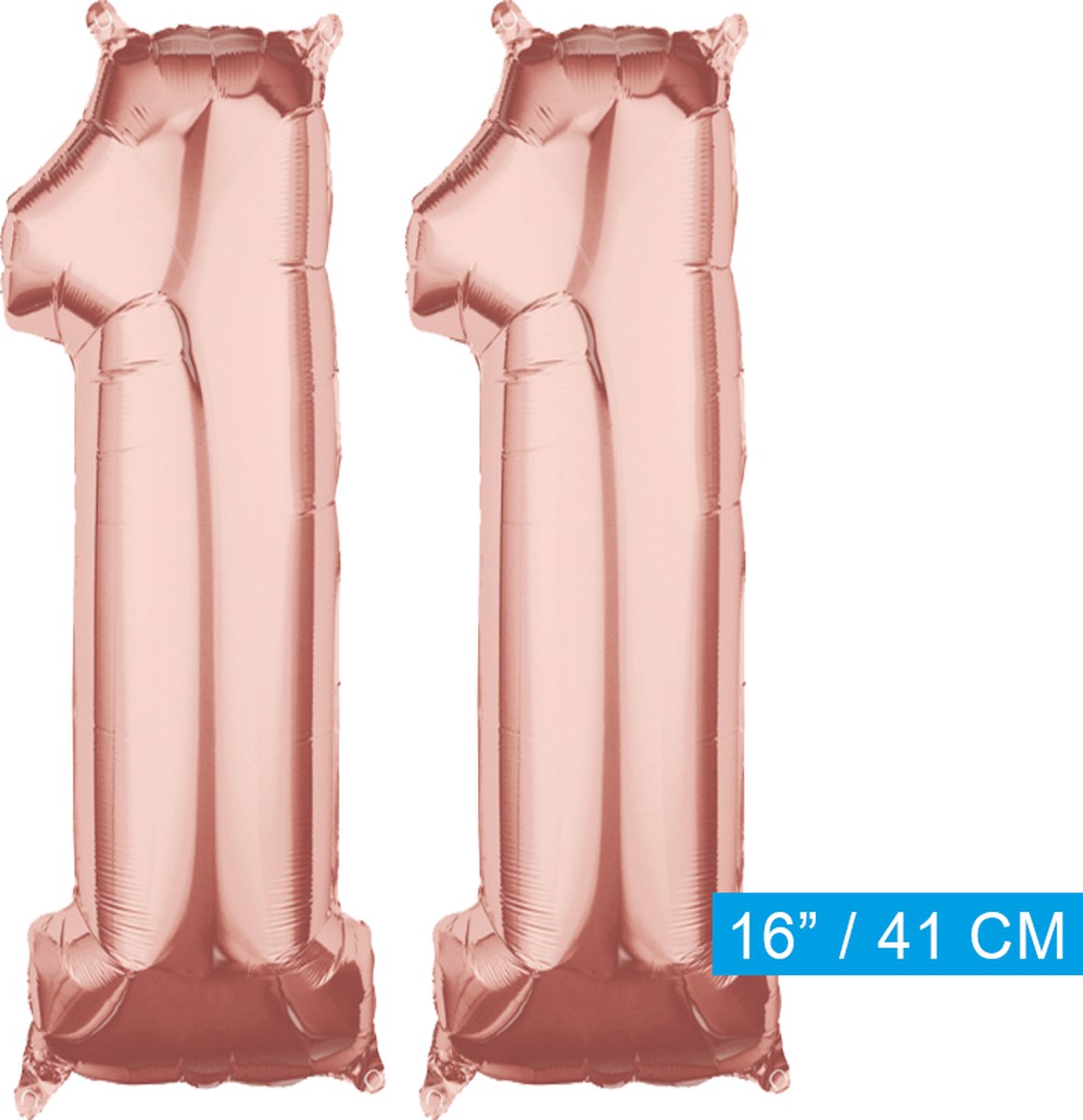 Folie rosé goud cijfer 11 ballon. | bol.com